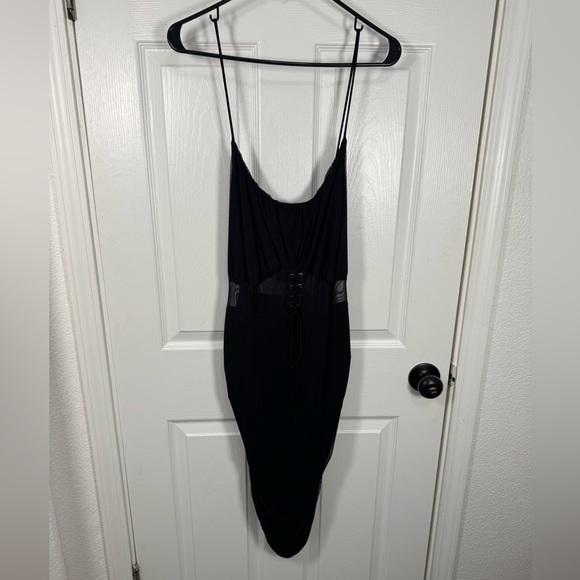 Fashion Nova | Dresses | Fashion Nova Sheer Cutout Black Dress | Poshmark